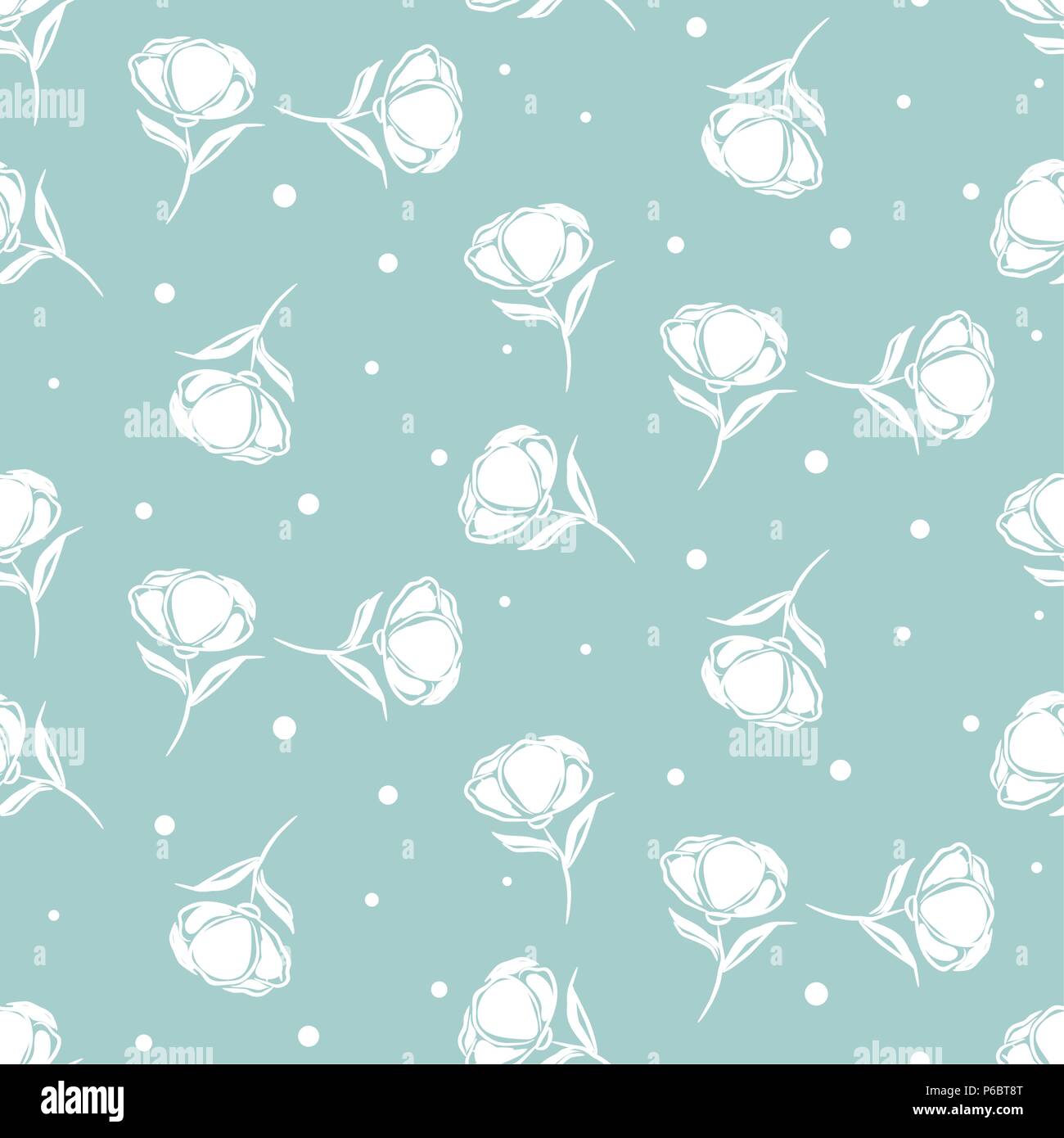 Simple flower pattern vector design Stock Vector Image & Art - Alamy