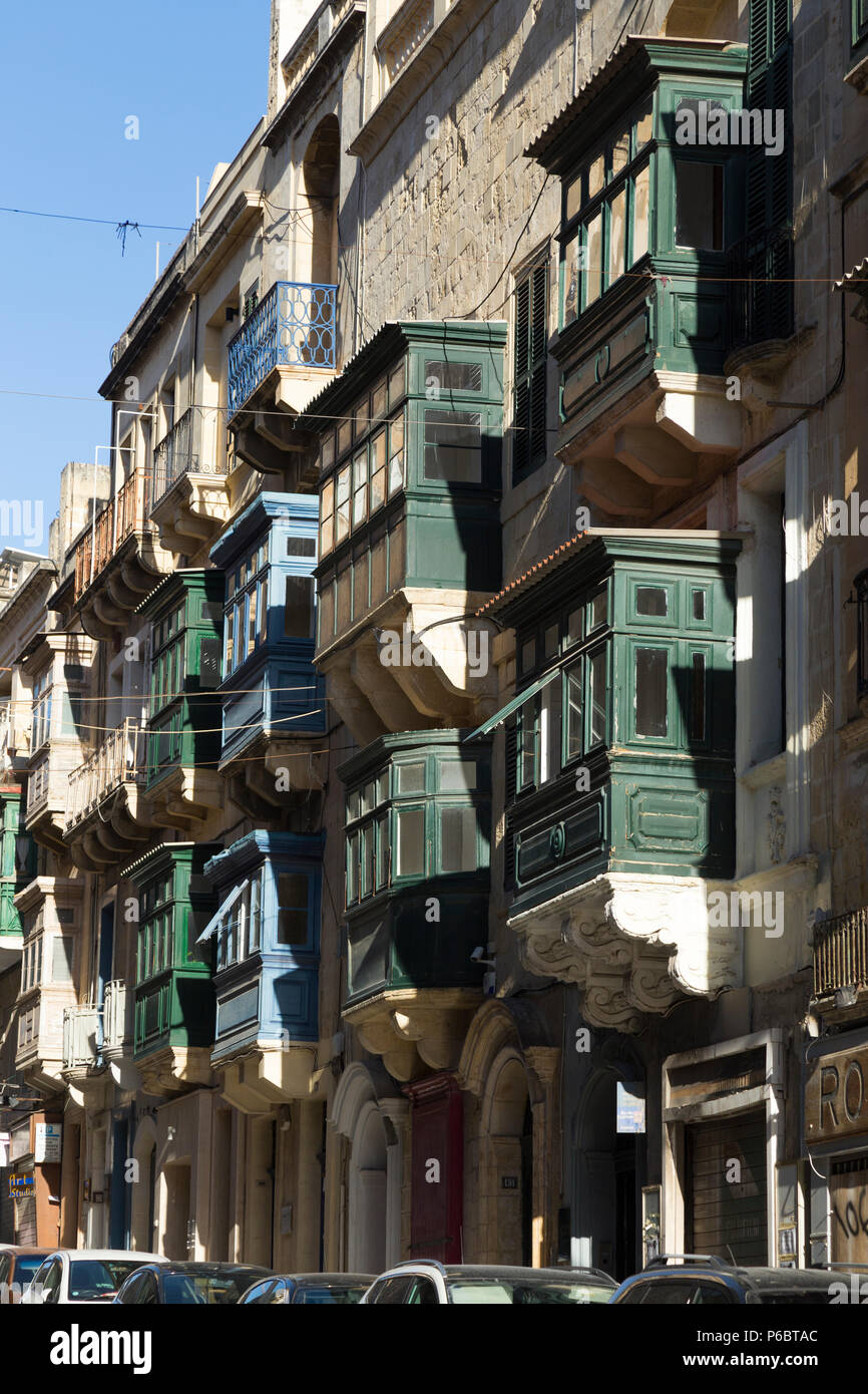 Enclosed balcony valletta malta hi-res stock photography and images - Alamy