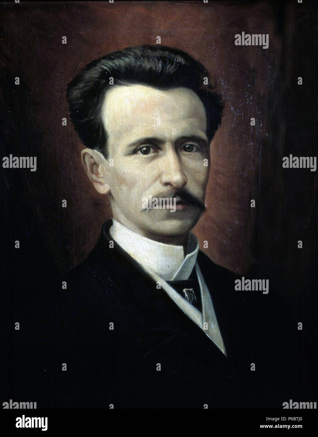 VELARDE , JOSE. POETA ESPAÑOL. CONIL (CADIZ) 1849-1892. OLEO ANONIMO ...