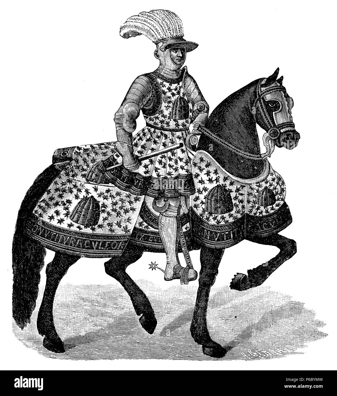 Medieval woodcut from story knight hi-res stock photography and images ...