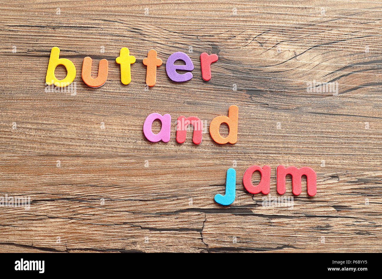 The word butter hi-res stock photography and images - Alamy