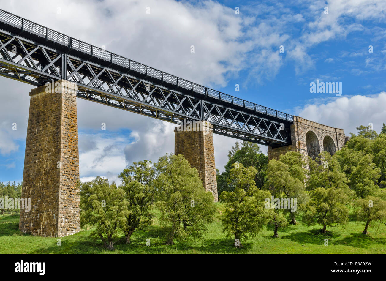FINDHORN RAILWAY VIADUCT TOMATIN SCOTLAND NEWLY RESTORED VIADUCT AND ...