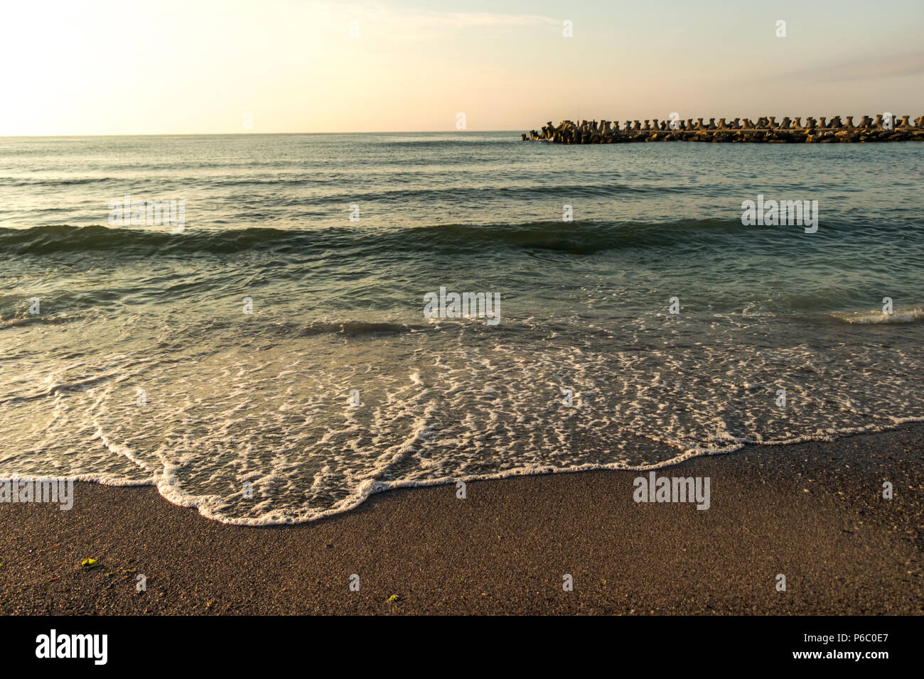 Landscape with a calm sea moment Stock Photo - Alamy