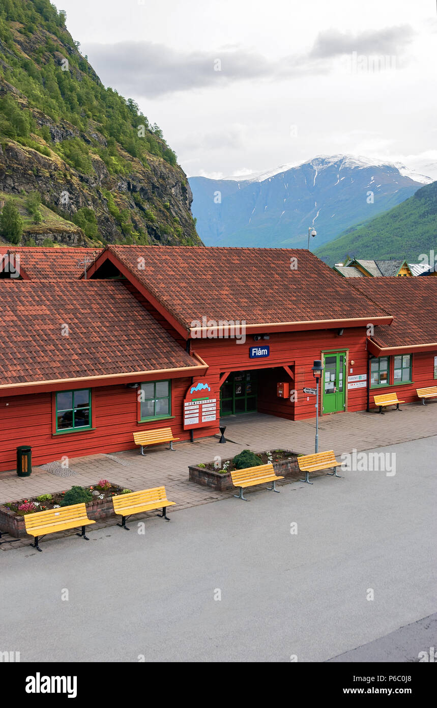 Flamsbana Train Flam Station Norway High Resolution Stock Photography and Images - Alamy