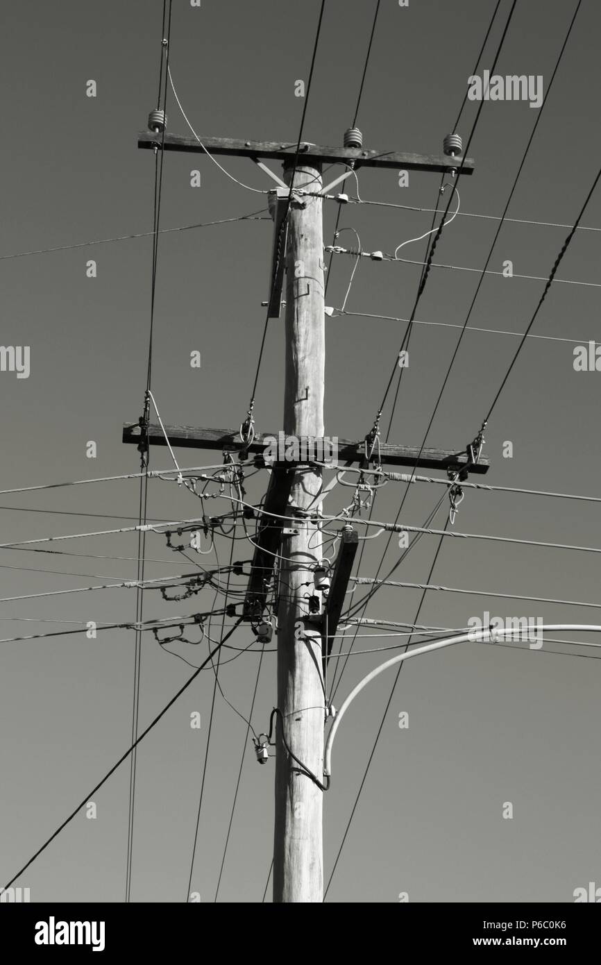 Black and white wires and cables hi-res stock photography and images ...