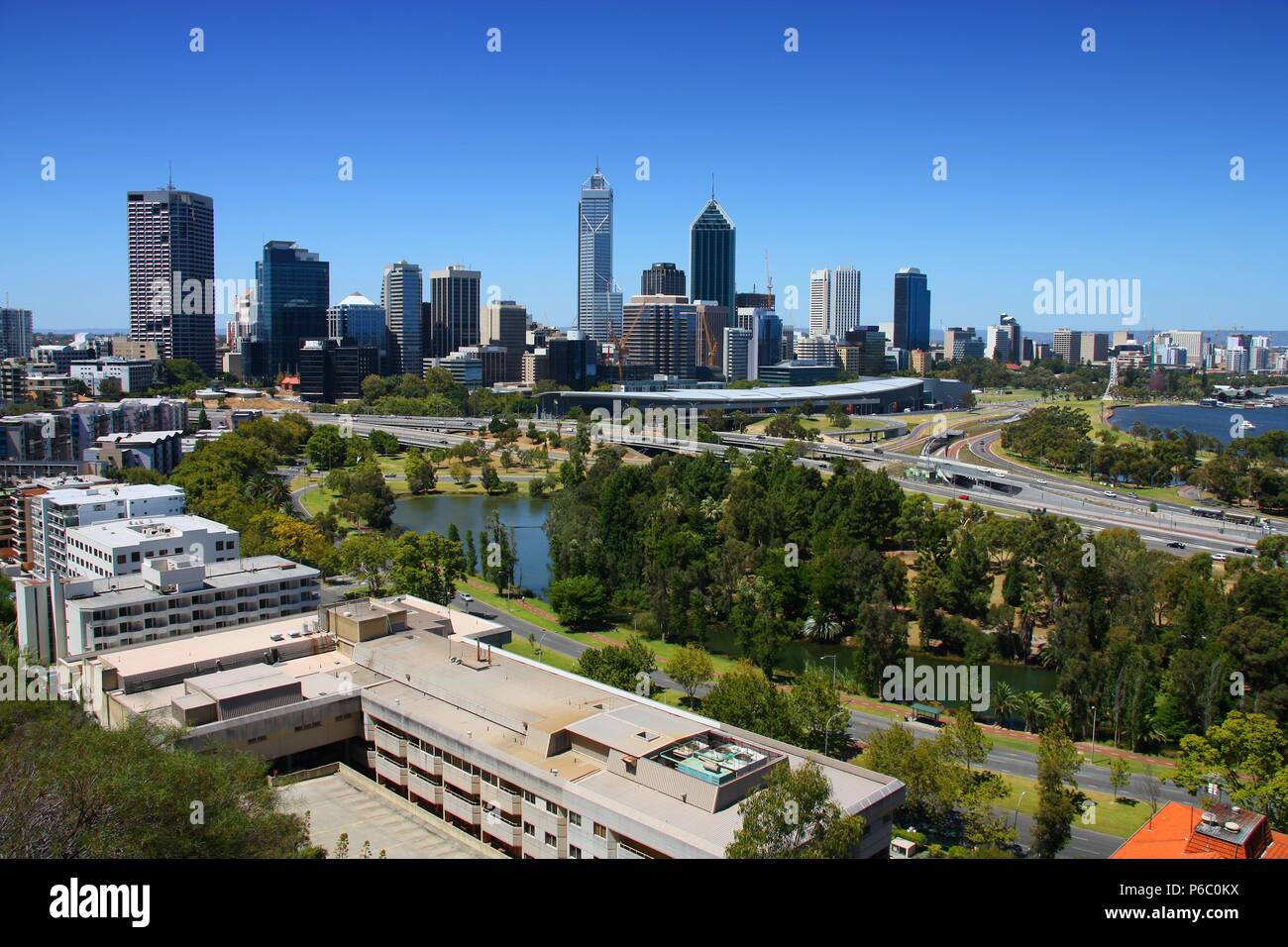 Perth skyline aerial High Resolution Stock Photography and Images - Alamy