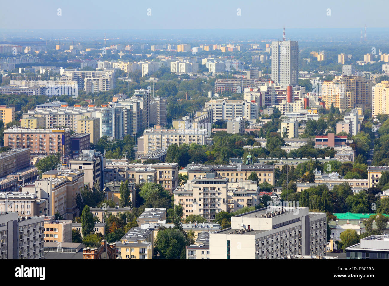 Warsaw, Poland. View of modern architecture from famous Palace of ...