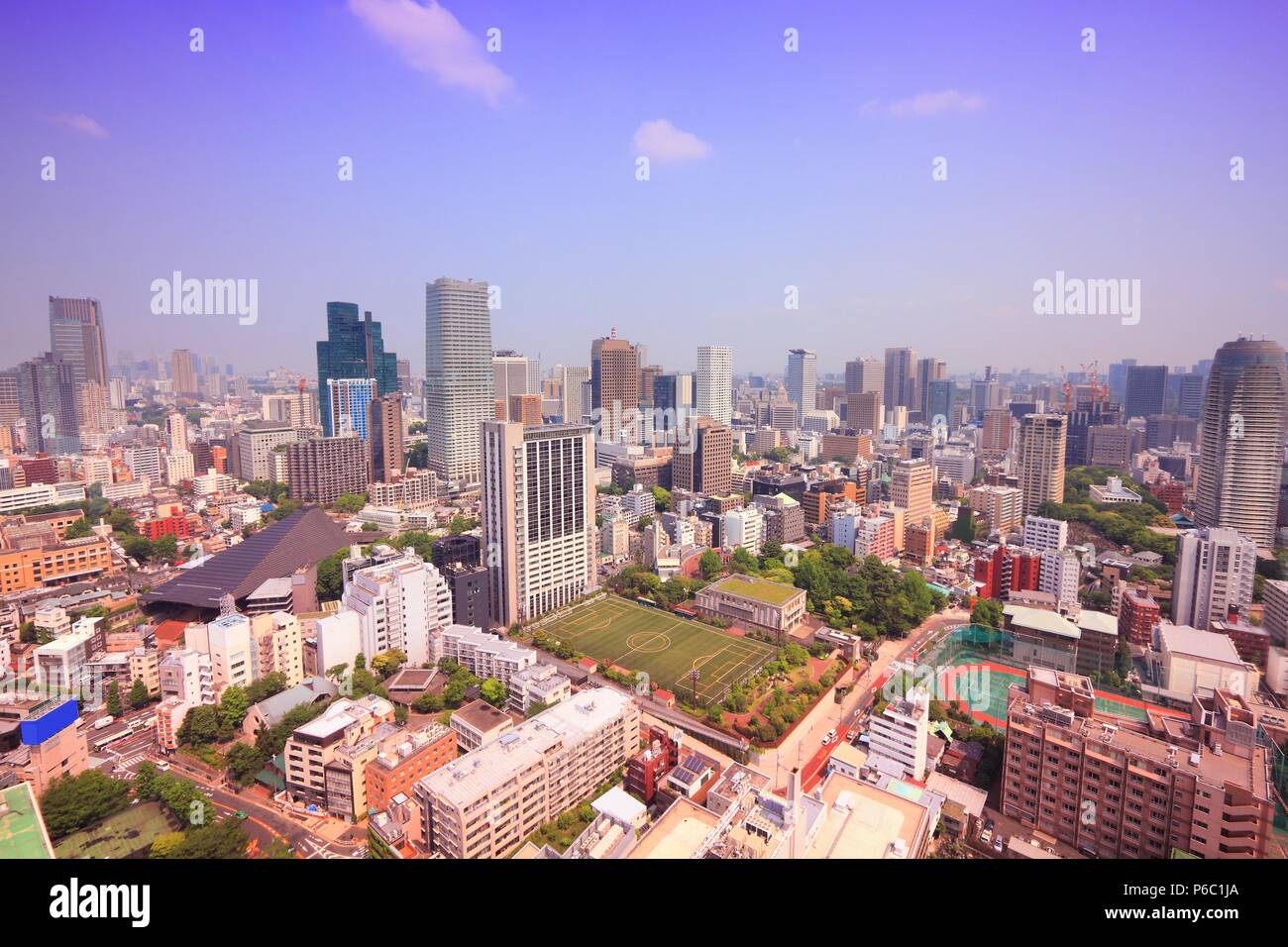 Tokyo city skyline, Japan - aerial view of Minato Ward Stock Photo - Alamy
