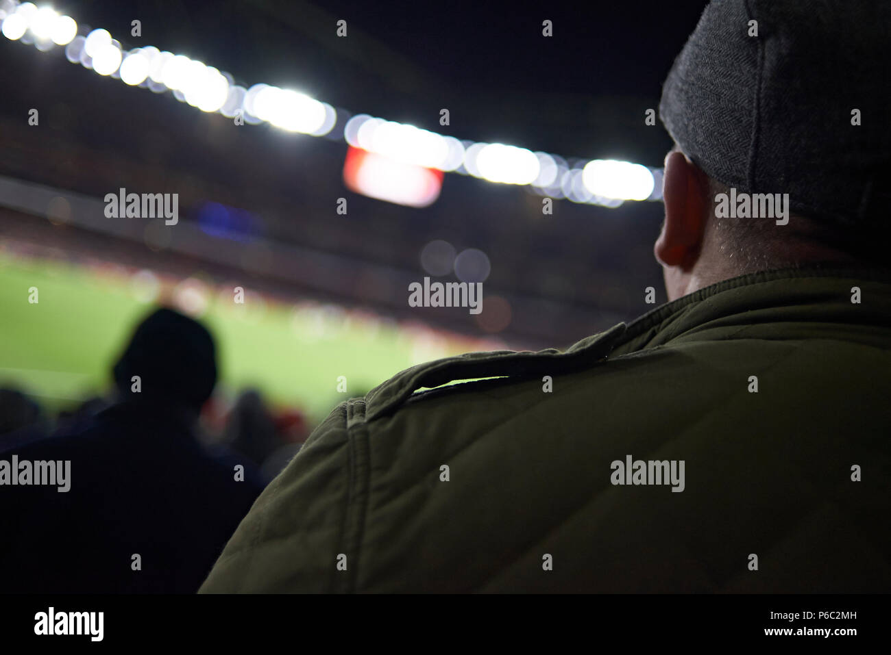 Crowds at Emirates stadium watching the Arsenal playing in the Premier ...