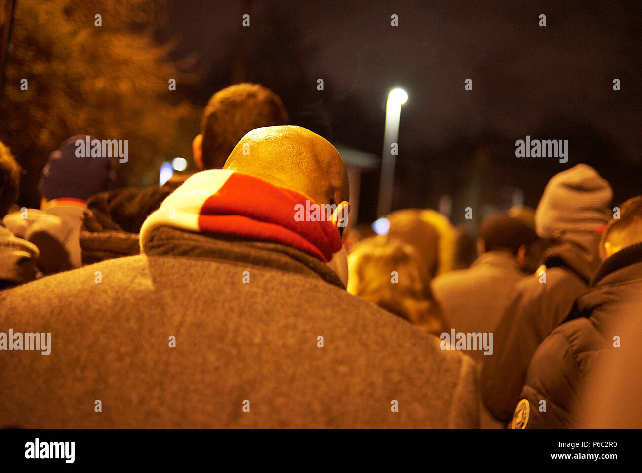 Crowds at Emirates stadium watching the Arsenal playing in the Premier ...