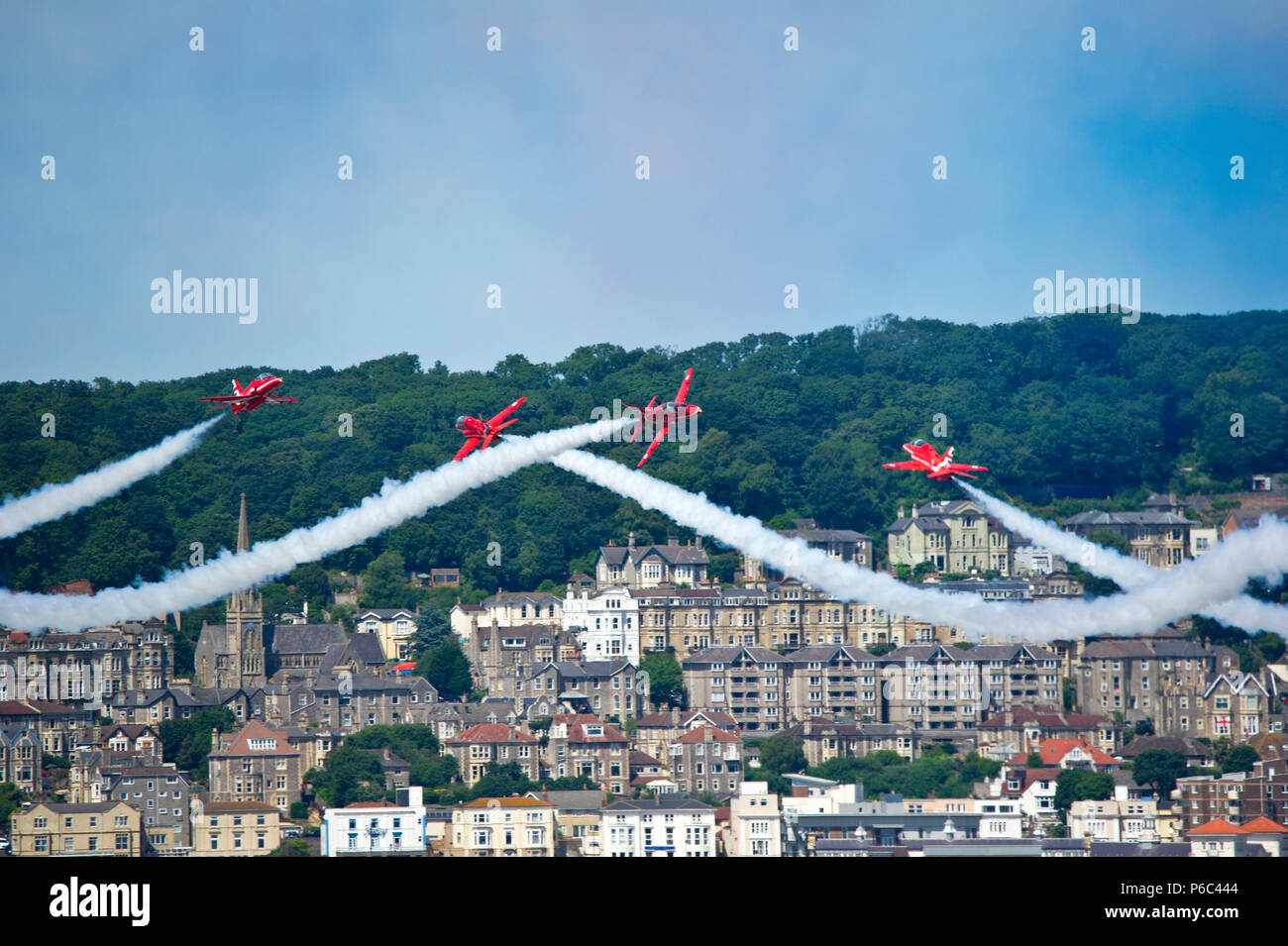 The Red Arrows in RAF 100th Anniversary livery, Weston Air Festival ...