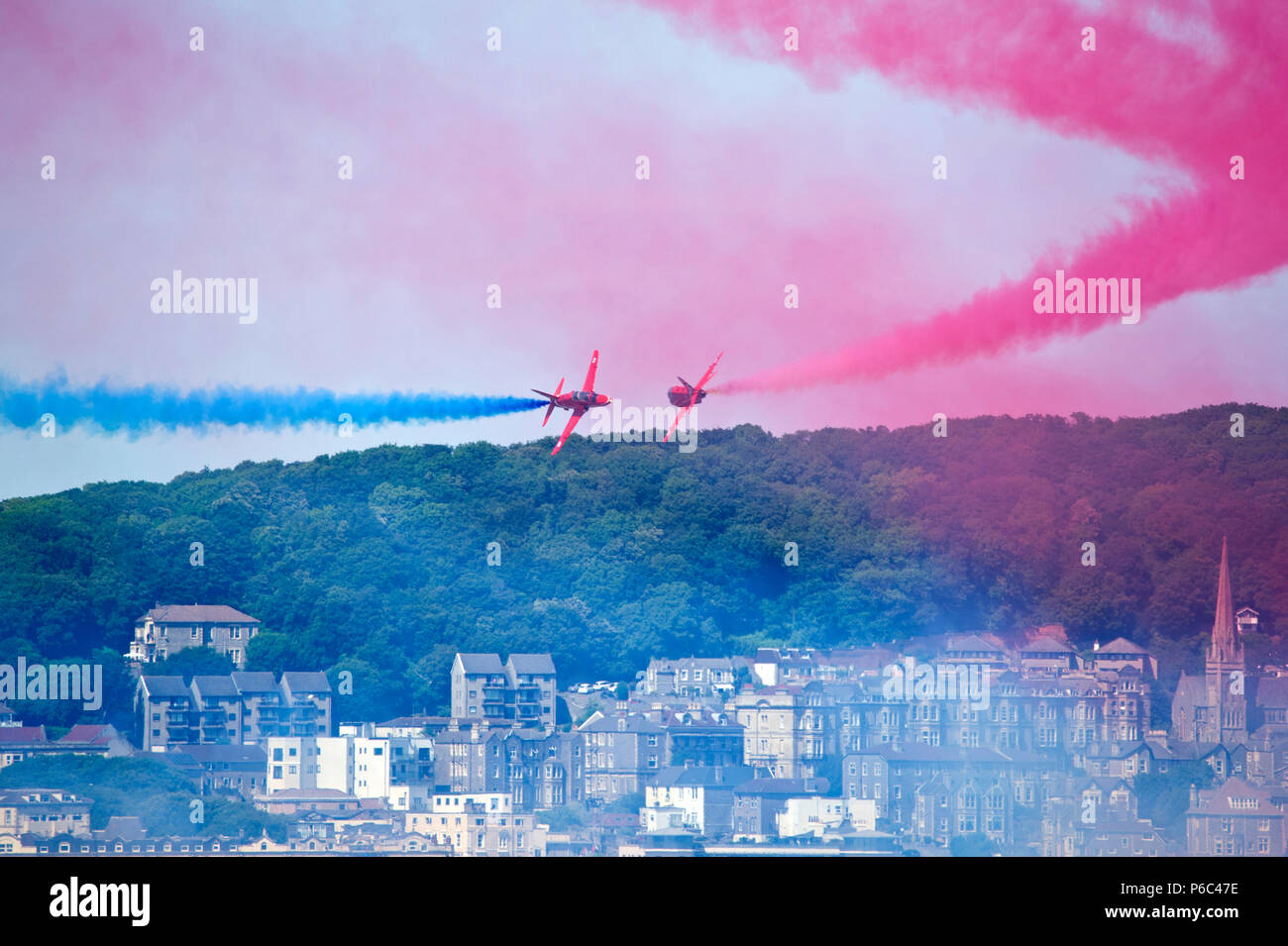 The Red Arrows in RAF 100th Anniversary livery, Weston Air Festival ...