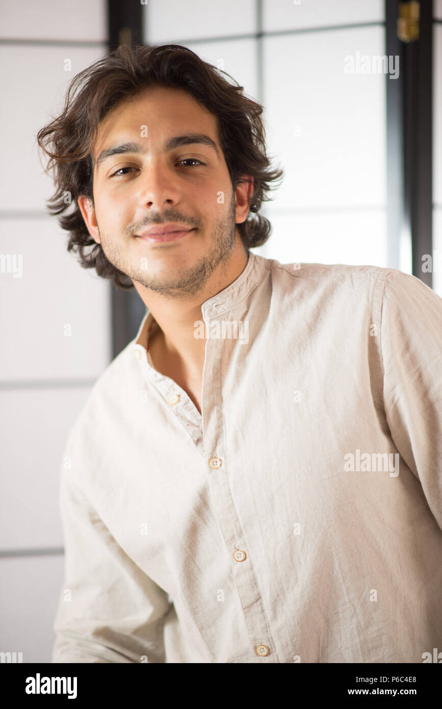 Close up half face young hi-res stock photography and images - Alamy