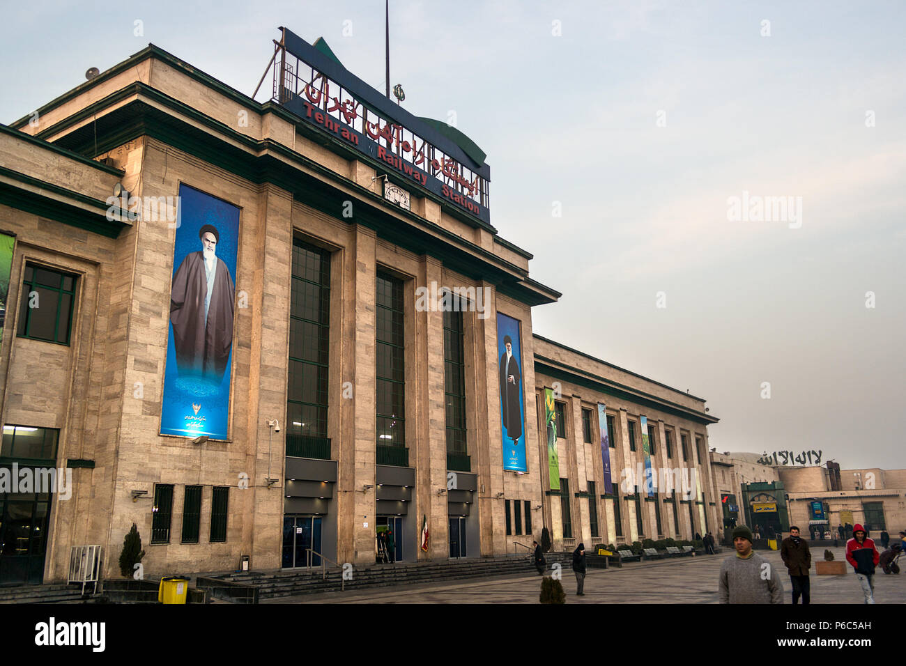 An early morning view of the exterior view of the main entrance of ...