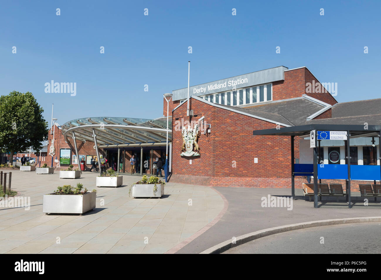 The front of Derby Midland train Station, Derby, UK Stock Photo - Alamy