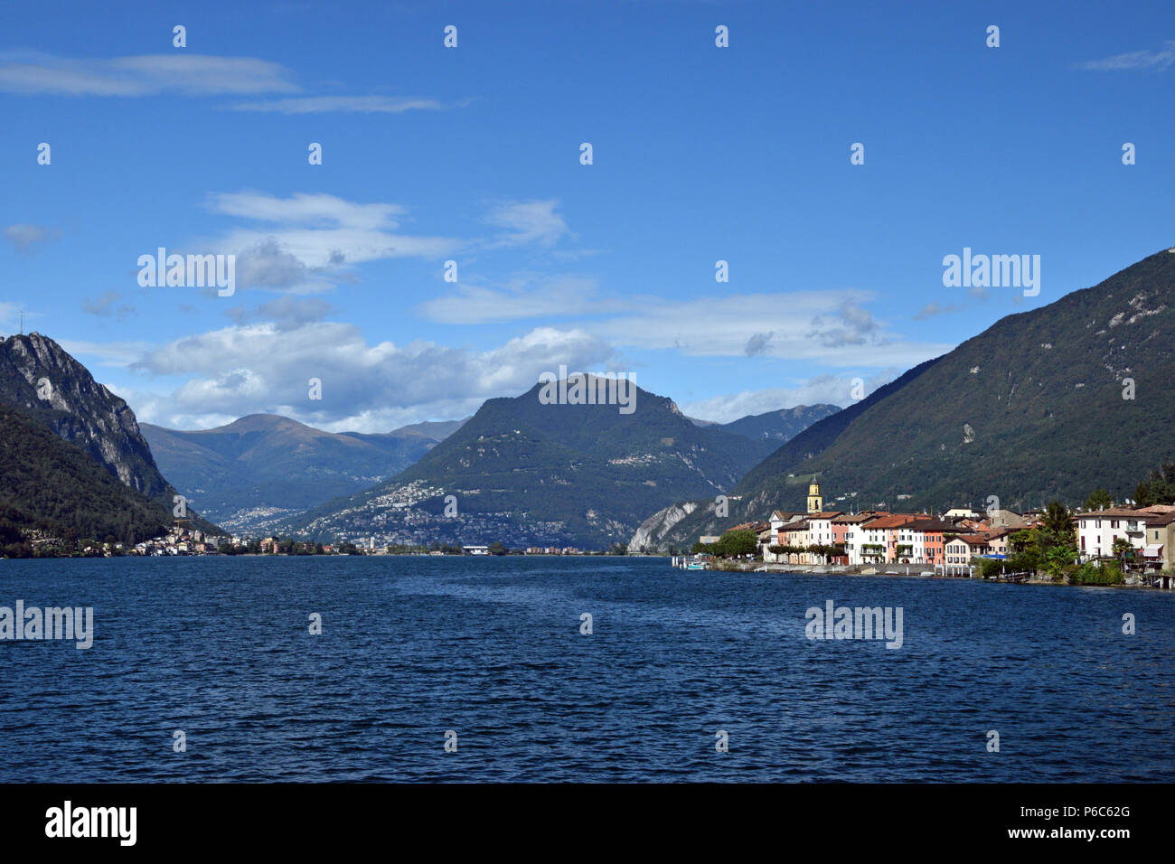 Lake lugano switzerland beach hi-res stock photography and images - Alamy
