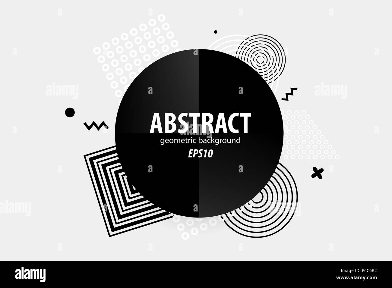 Geometric vector composition grunge Black and White Stock Photos ...
