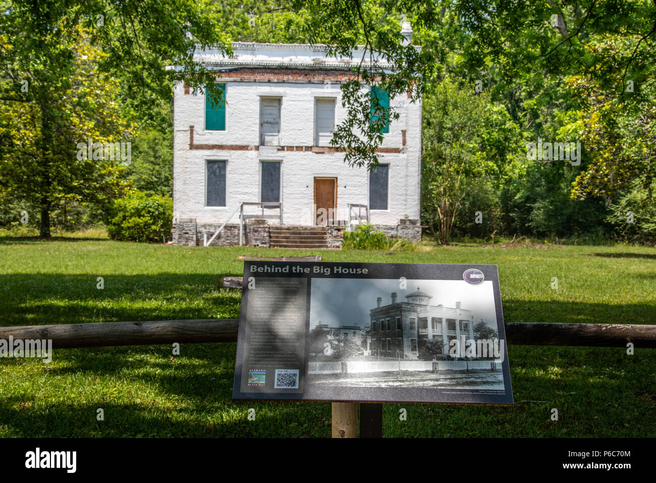 Steven Barker's two story brick slave house, Old Cahawba Archaeological ...