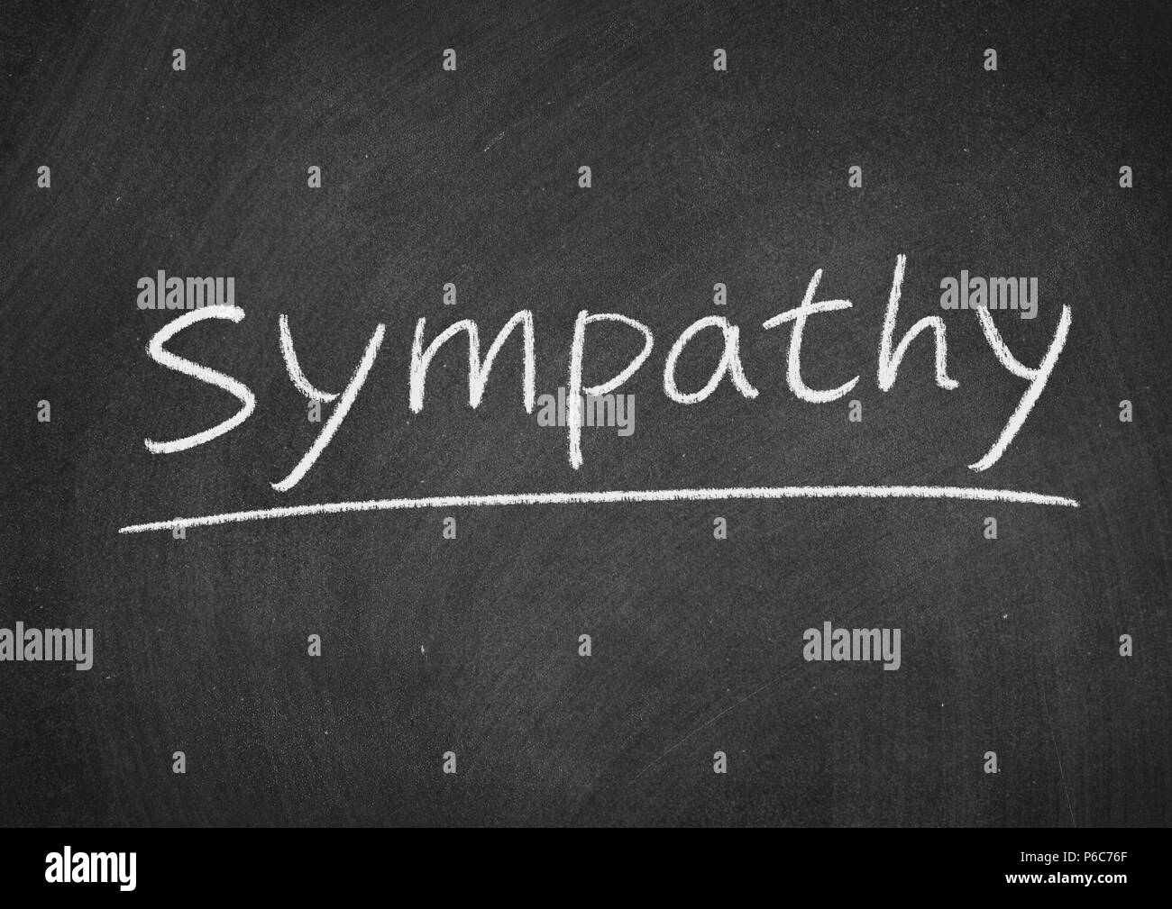 sympathy concept word on a blackboard background Stock Photo - Alamy