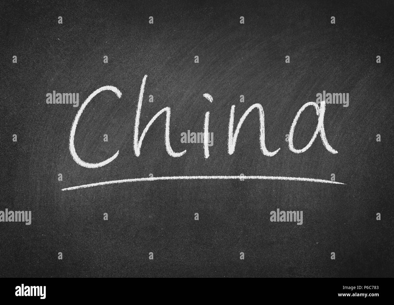 China concept word on a blackboard background Stock Photo - Alamy