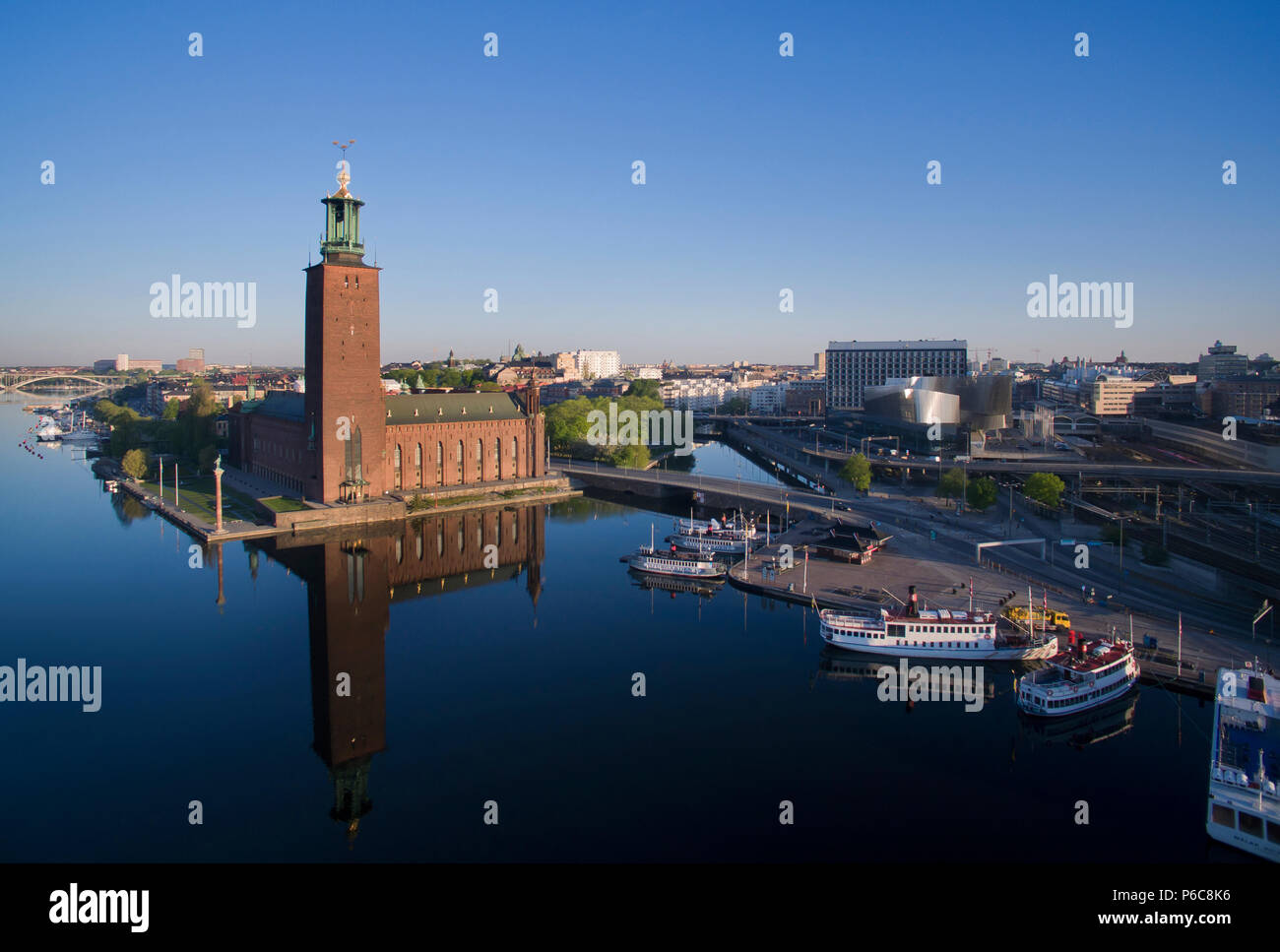 Stockholm skyline sunrise aerial view hi-res stock photography and ...