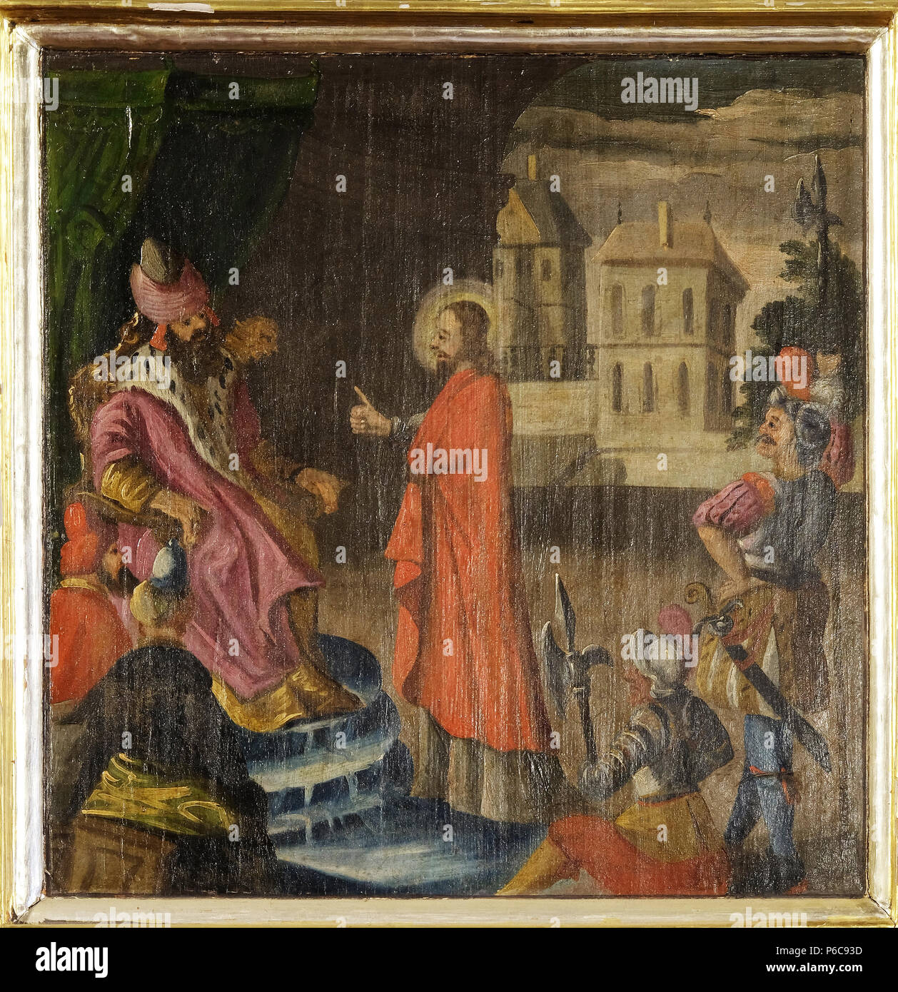 Christ before Pontius Pilate, altarpiece in the Church of the Saint ...