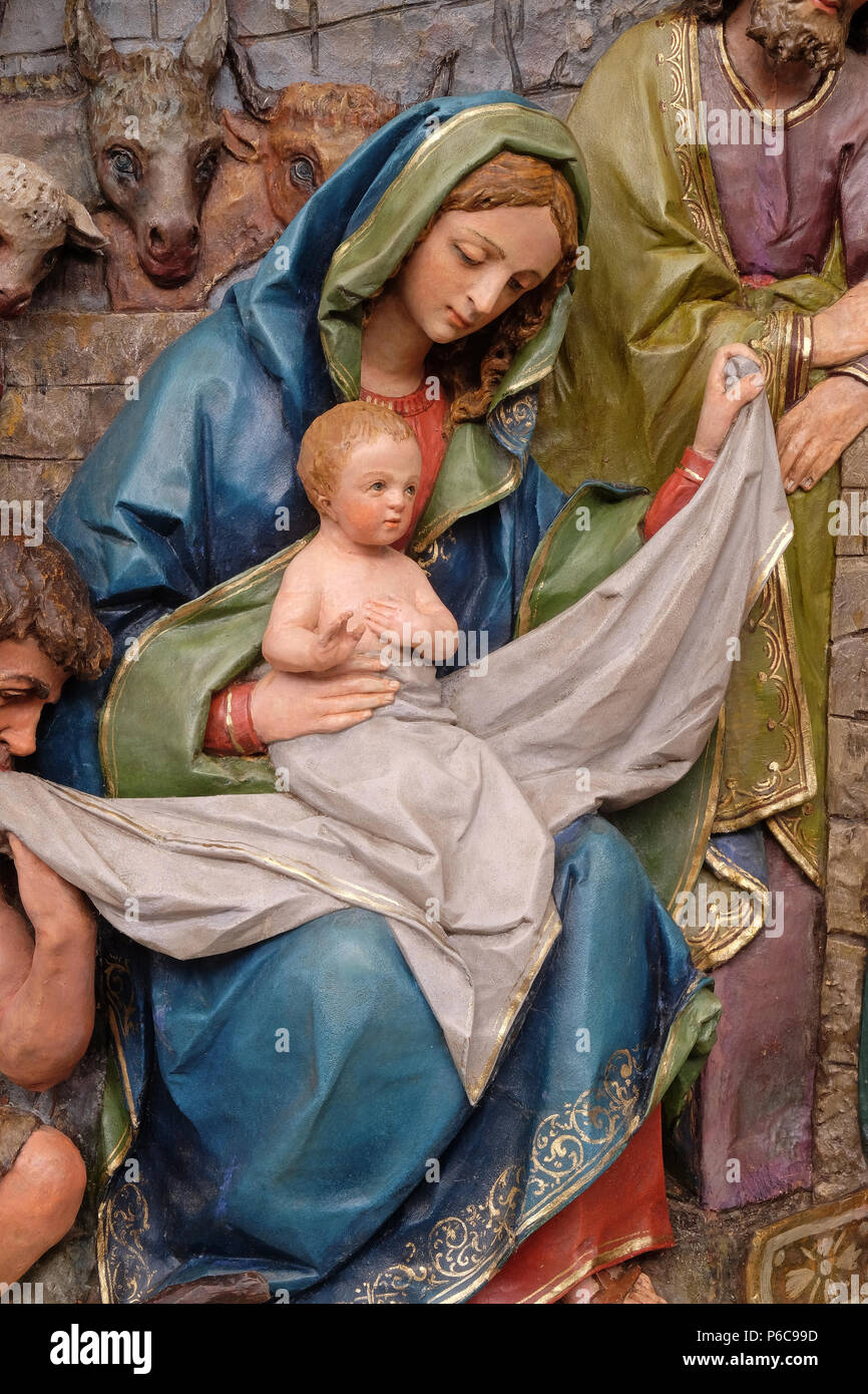 Nativity Scene, altarpiece in the church of Saint Matthew in Stitar ...