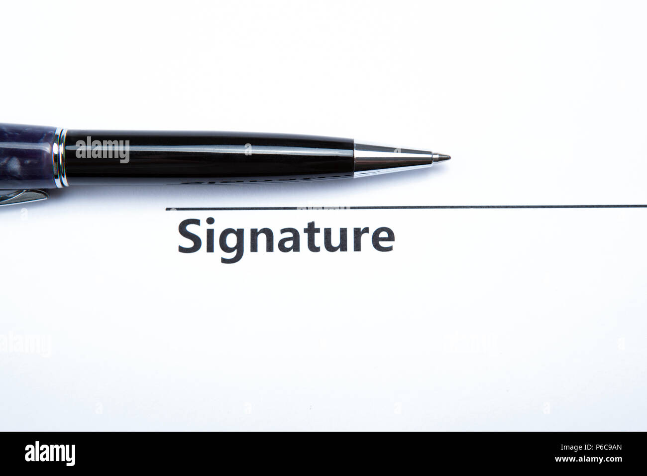 pen and signature Stock Photo - Alamy