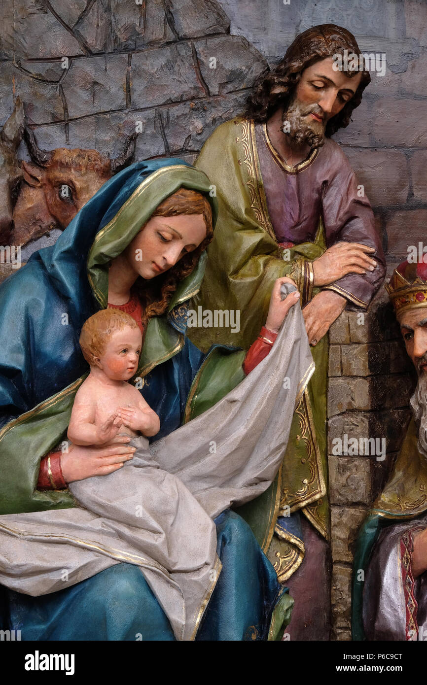 Nativity Scene, altarpiece in the church of Saint Matthew in Stitar ...