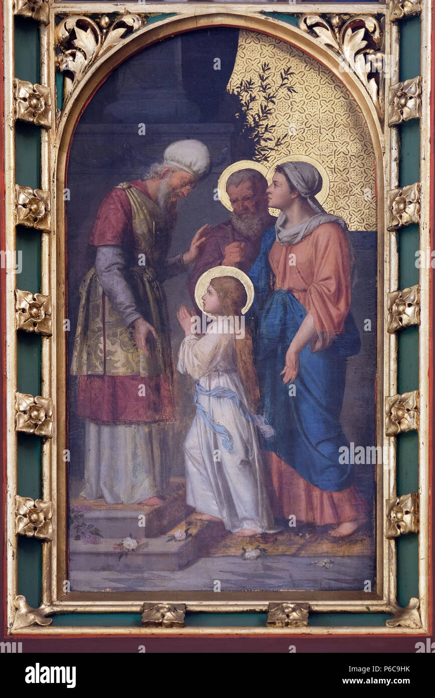 Presentation of the Virgin Mary, altar of Virgin Mary in Zagreb ...