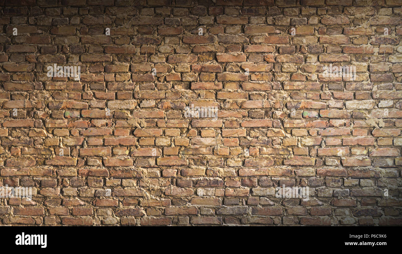 Brick wall 3d rendering Stock Photo - Alamy