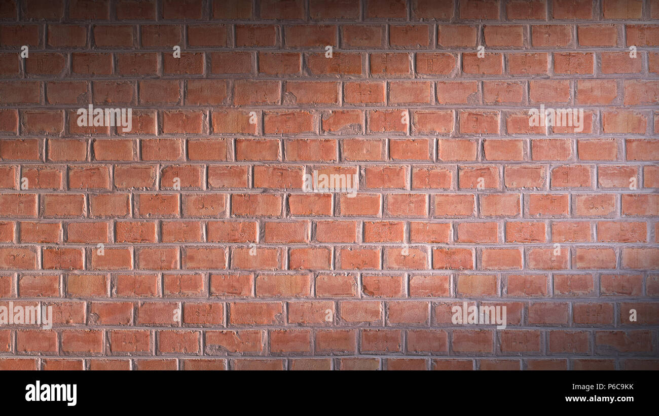 Brick wall 3d rendering Stock Photo - Alamy