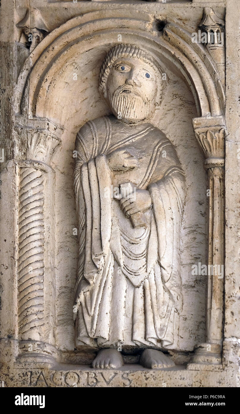 Saint James the Elder the apostle, bass relief by followers of ...