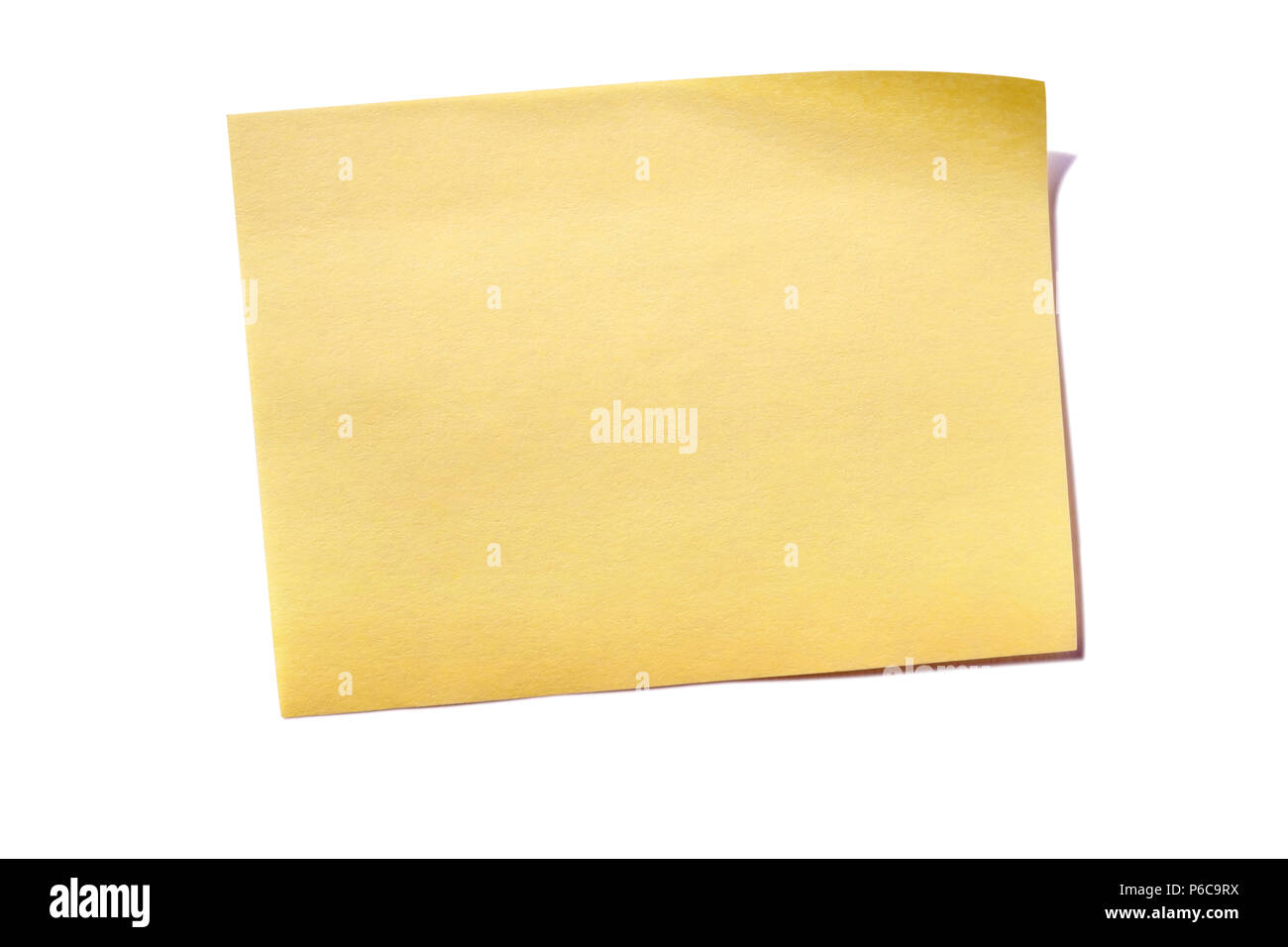 Yellow adhesive note on Cut Out Stock Images & Pictures - Alamy