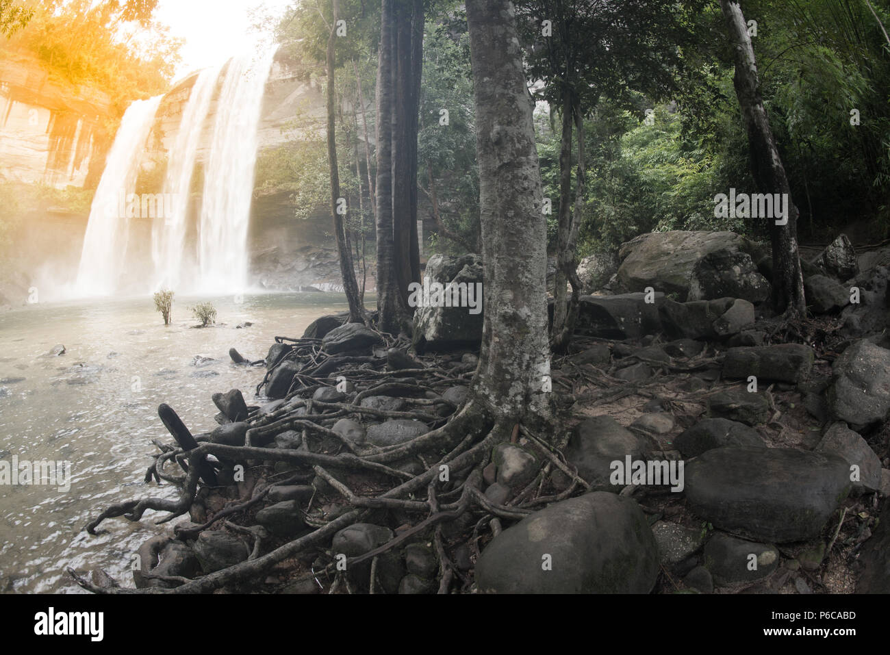 Huay Luang the famous waterfall in Thailand Stock Photo - Alamy