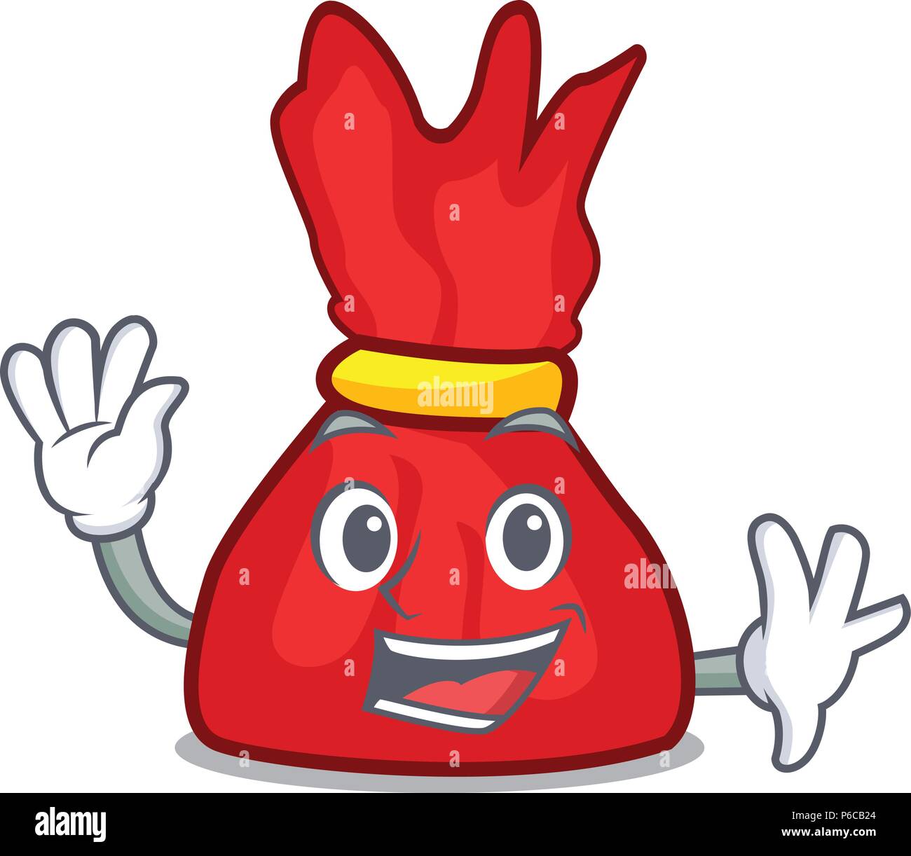 Waving wrapper candy character cartoon Stock Vector Image & Art - Alamy
