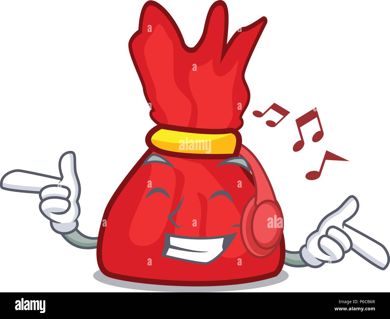 Listening music wrapper candy mascot cartoon Stock Vector Image & Art ...