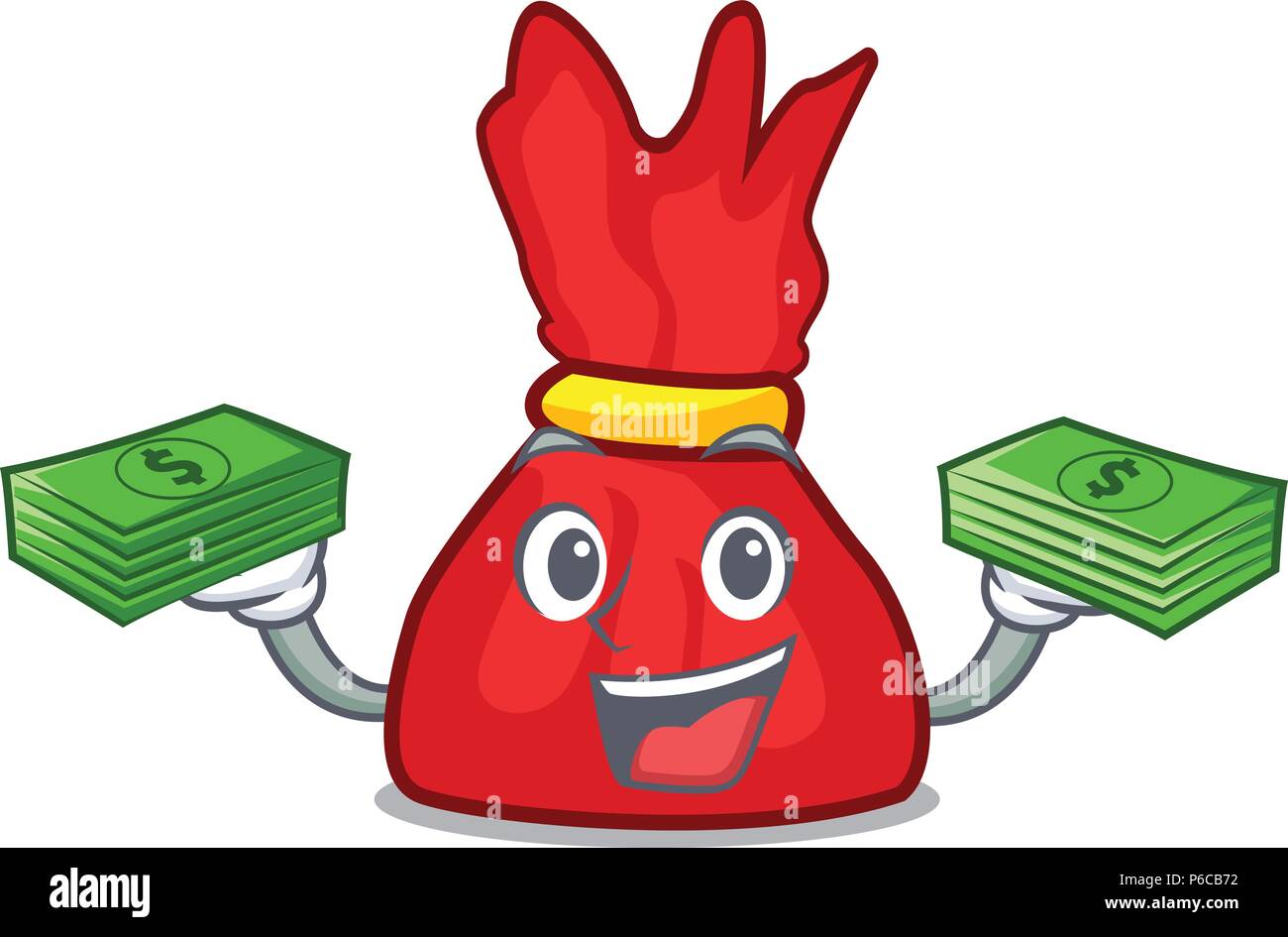 With money bag wrapper candy mascot cartoon Stock Vector Image & Art ...