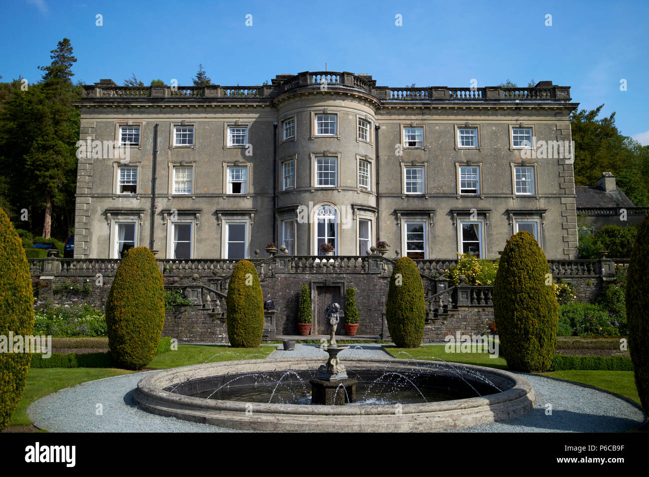 Rydal hall and its formal gardens lake district cumbria england uk ...