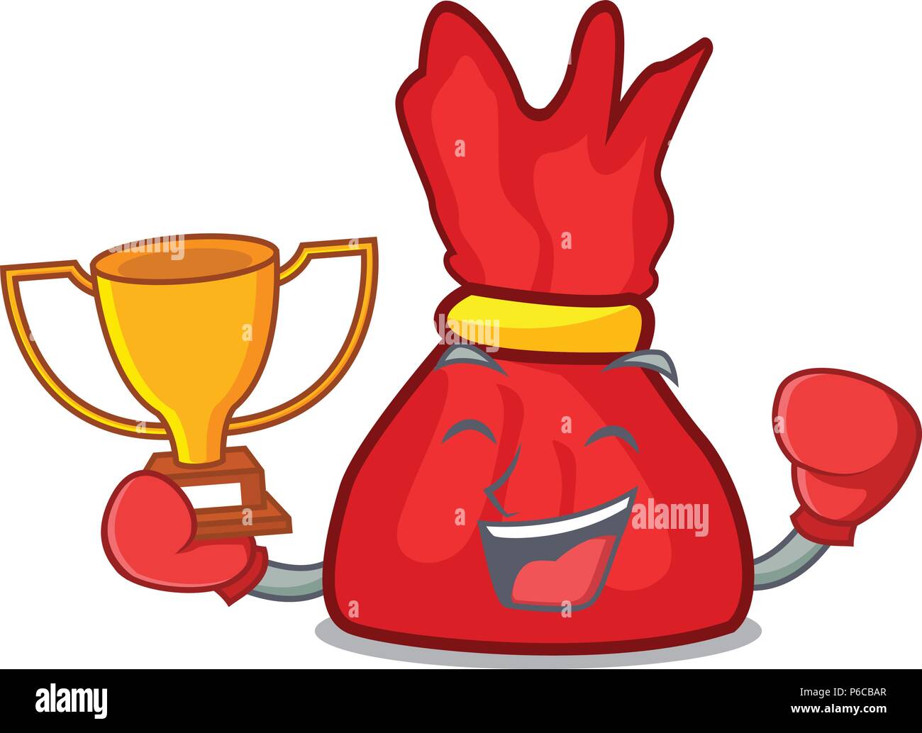 Boxing winner wrapper candy mascot cartoon Stock Vector Image & Art - Alamy