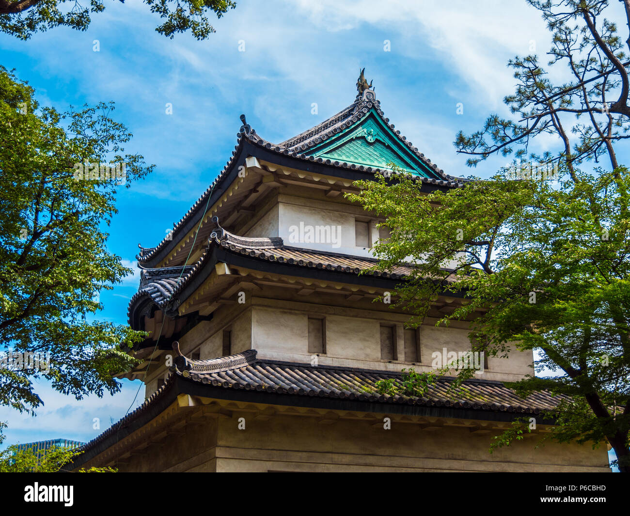 The only remaining tower of Edo Castle at Imperial Palace Tokyo Stock ...