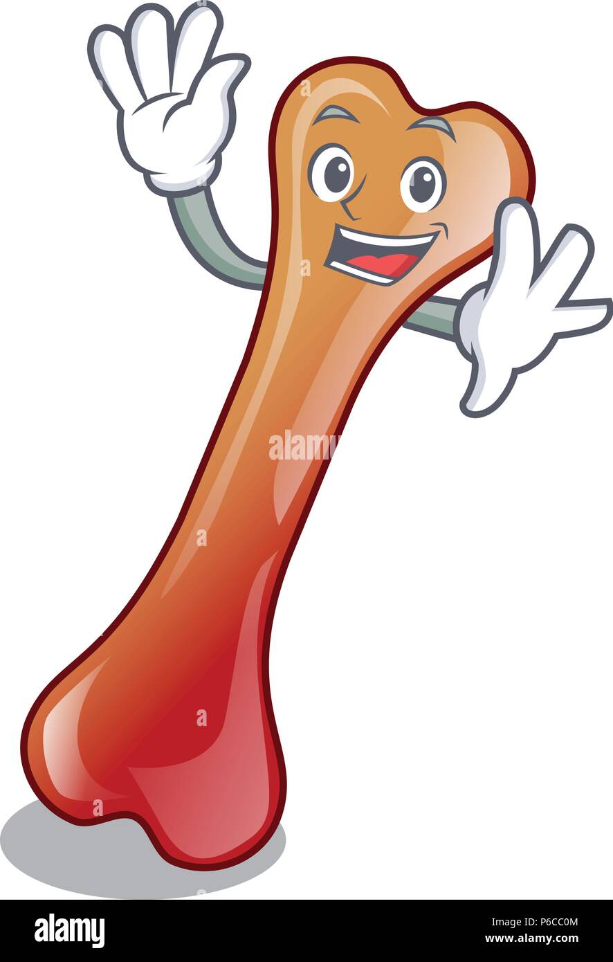 Waving bone jelly candy character cartoon Stock Vector Image & Art - Alamy