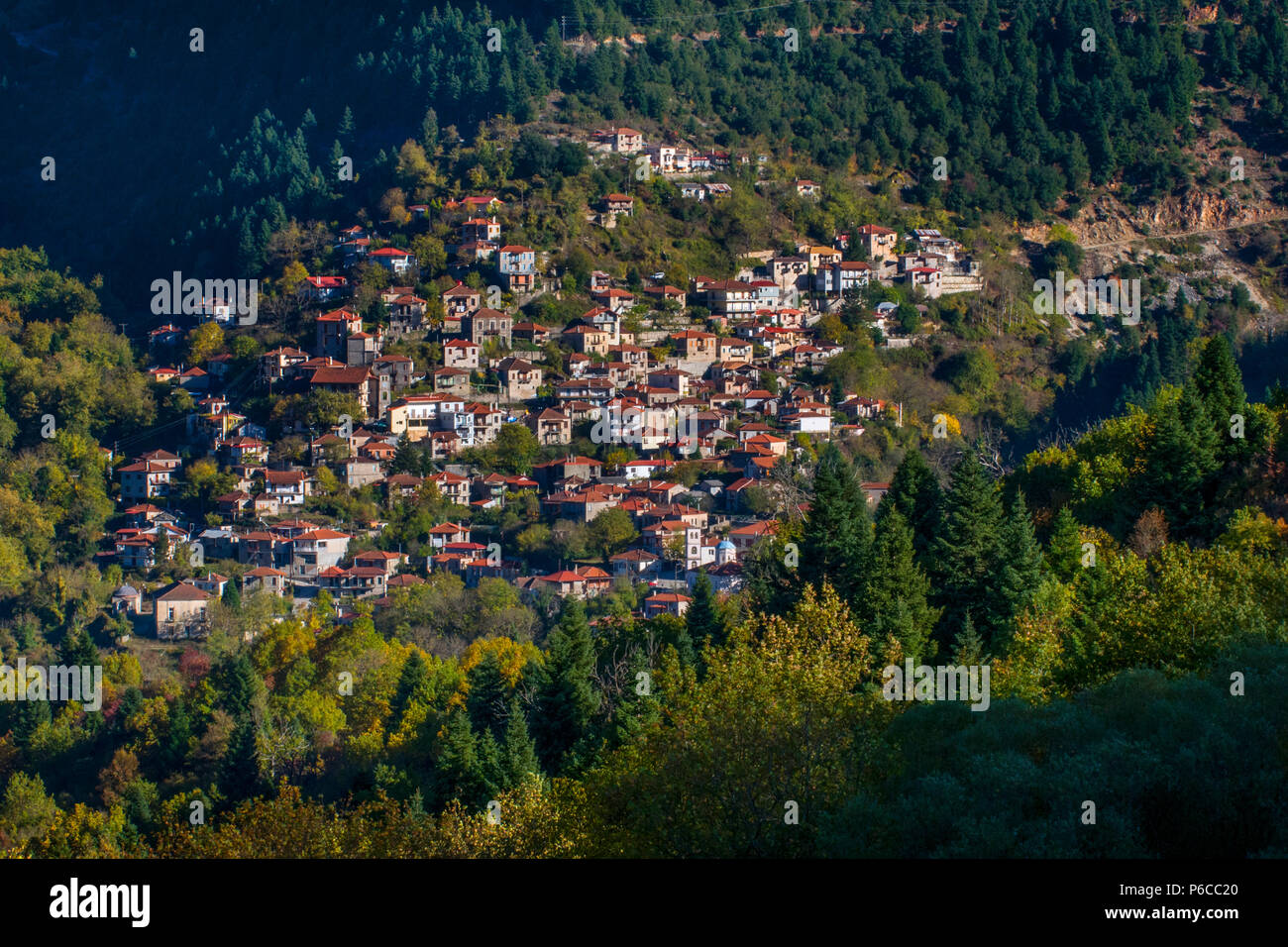 europe, greece, evritania, karpenisi, megalo horio, village Stock Photo ...