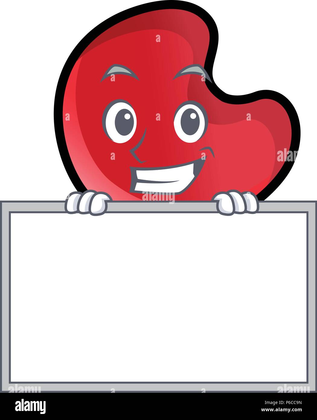 Grinning with board candy moon character cartoon Stock Vector Image ...