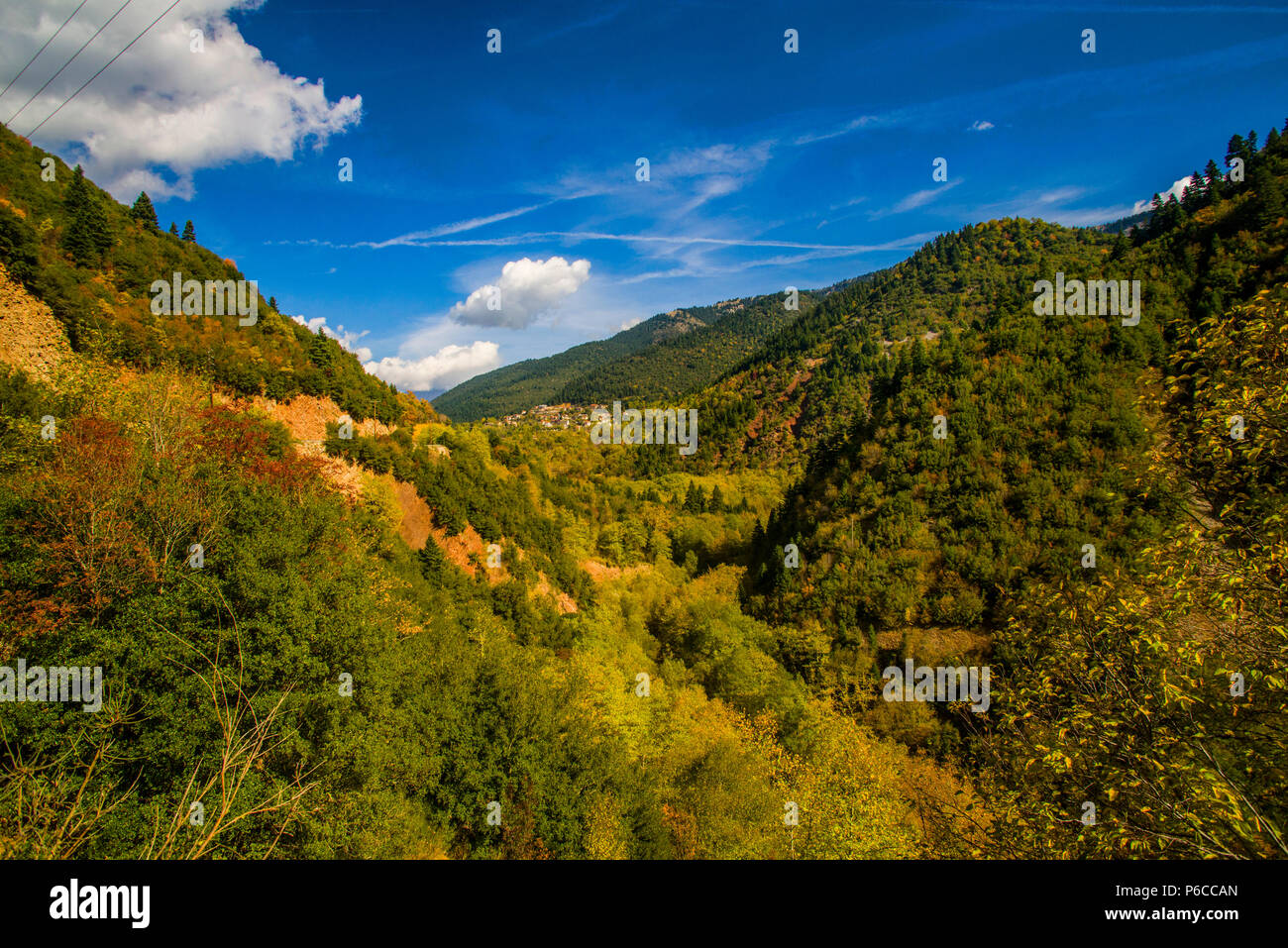 europe, greece, evritania, karpenisi, megalo horio, village Stock Photo ...