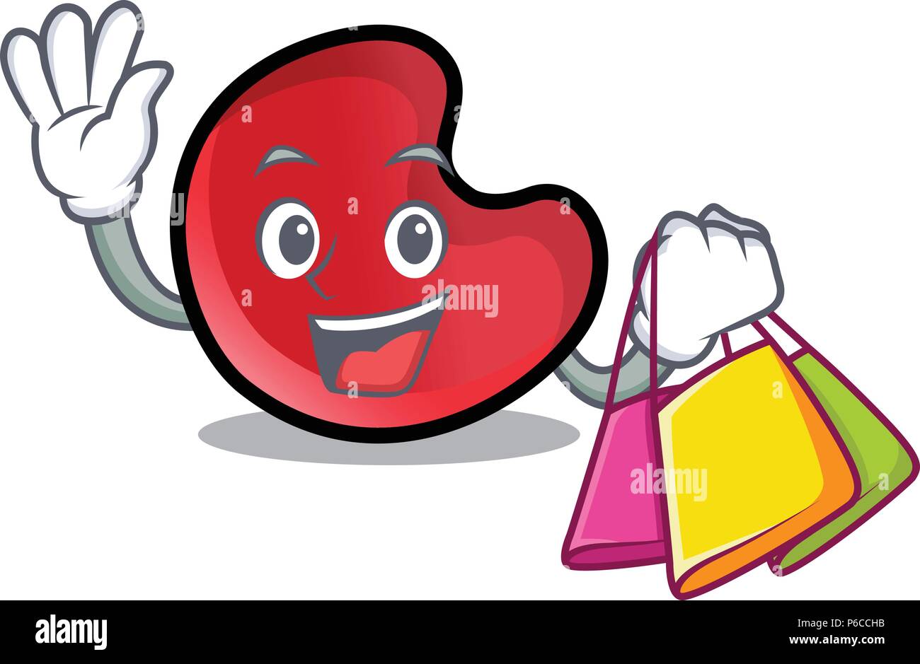 Shopping candy moon character cartoon Stock Vector Image & Art - Alamy