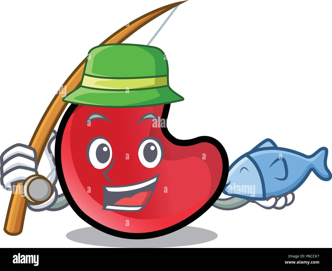 Fishing candy moon mascot cartoon Stock Vector Image & Art - Alamy