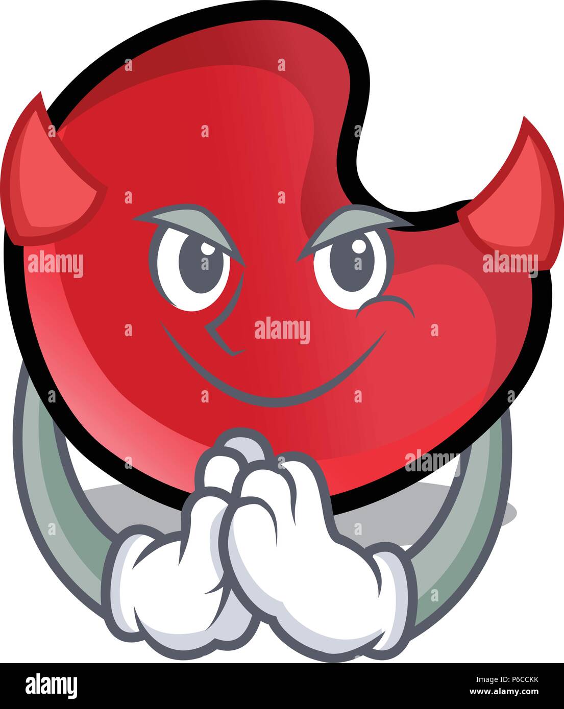 Devil candy moon mascot cartoon Stock Vector Image & Art - Alamy