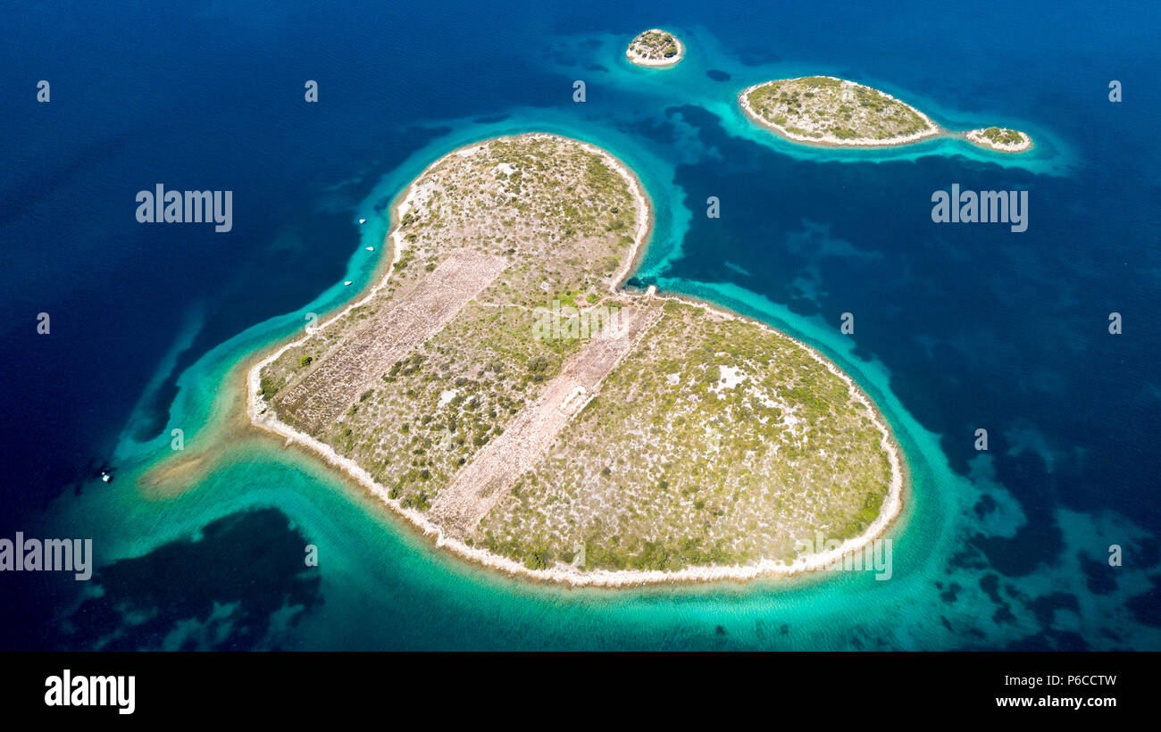 Heart Island of Galešnjak in Croatia Stock Photo - Alamy