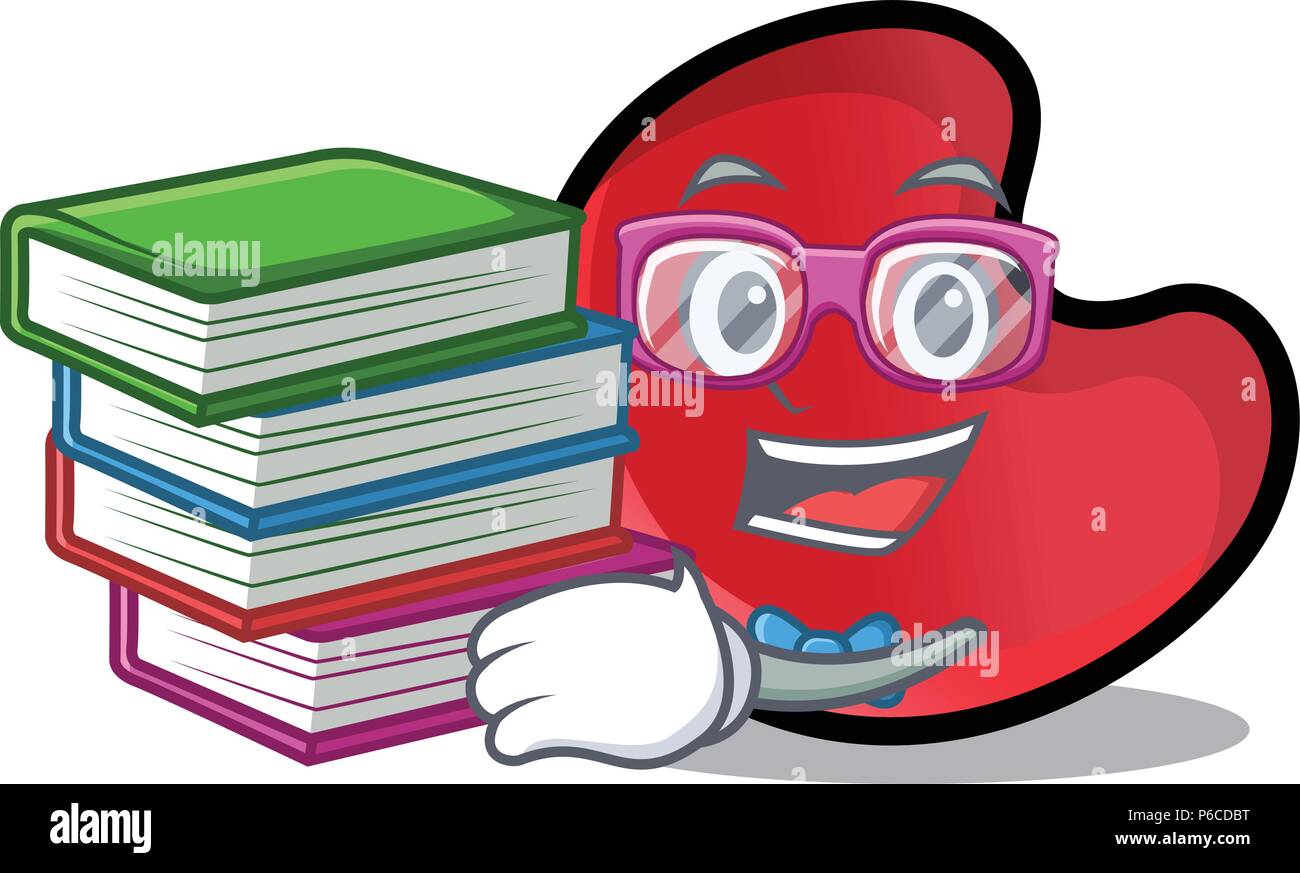 Student with book candy moon mascot cartoon Stock Vector Image & Art ...